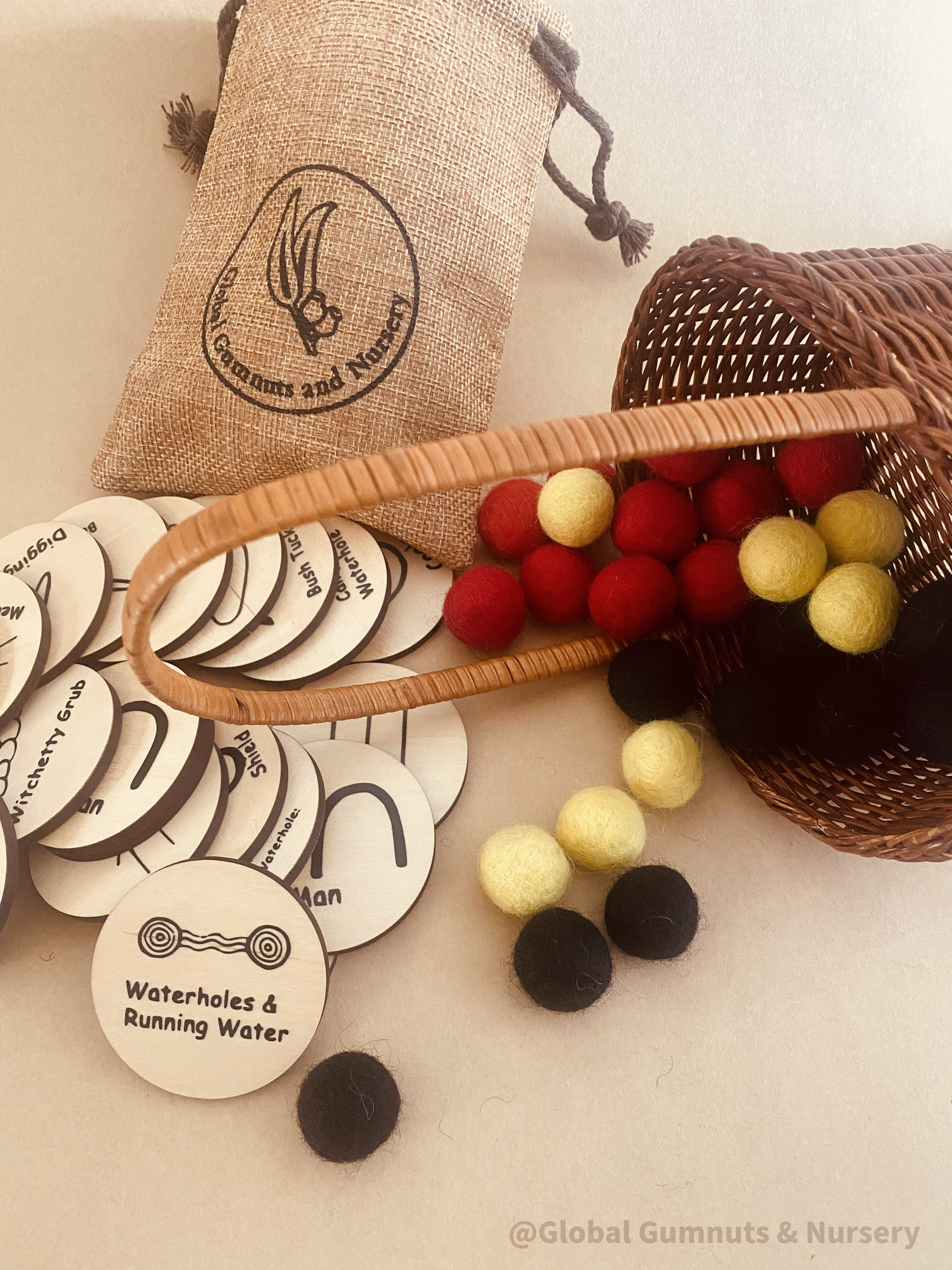 Aboriginal Themed Felt Balls | Feltball | Mixed 100% NZ Wool Random ...