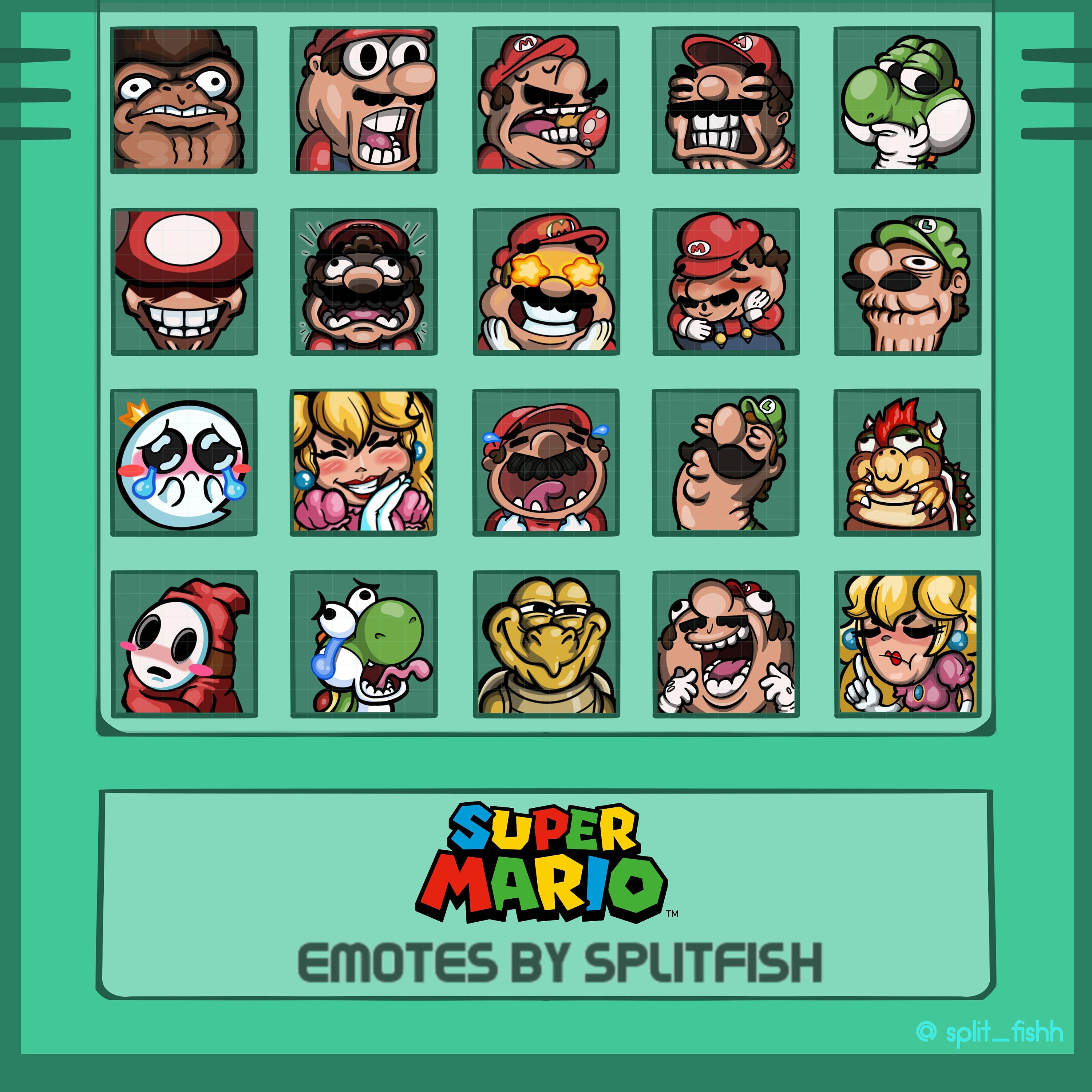 Mario Fanart Emotes ( Twitch / Discord Ready ) - Etsy