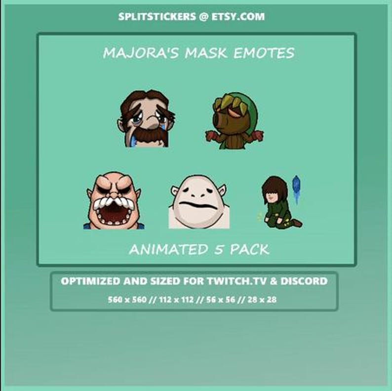 Zelda Majora's Mask Fanart Emotes ( Twitch / Discord Ready ) - Etsy