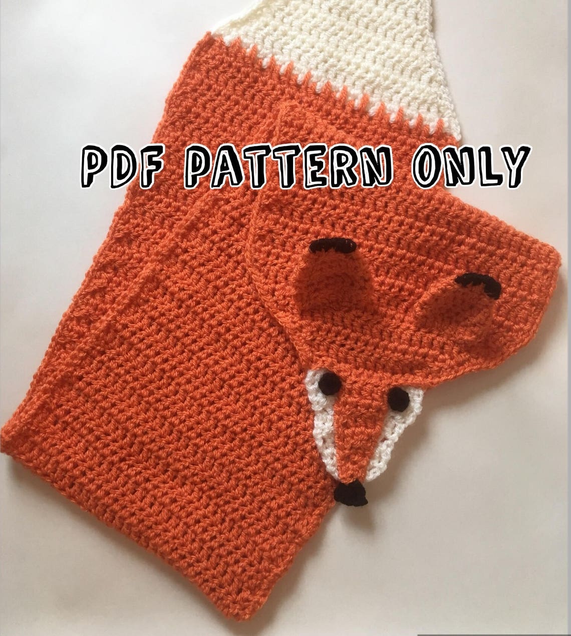 Childrens Fox Scarf Crochet Pattern - Etsy UK