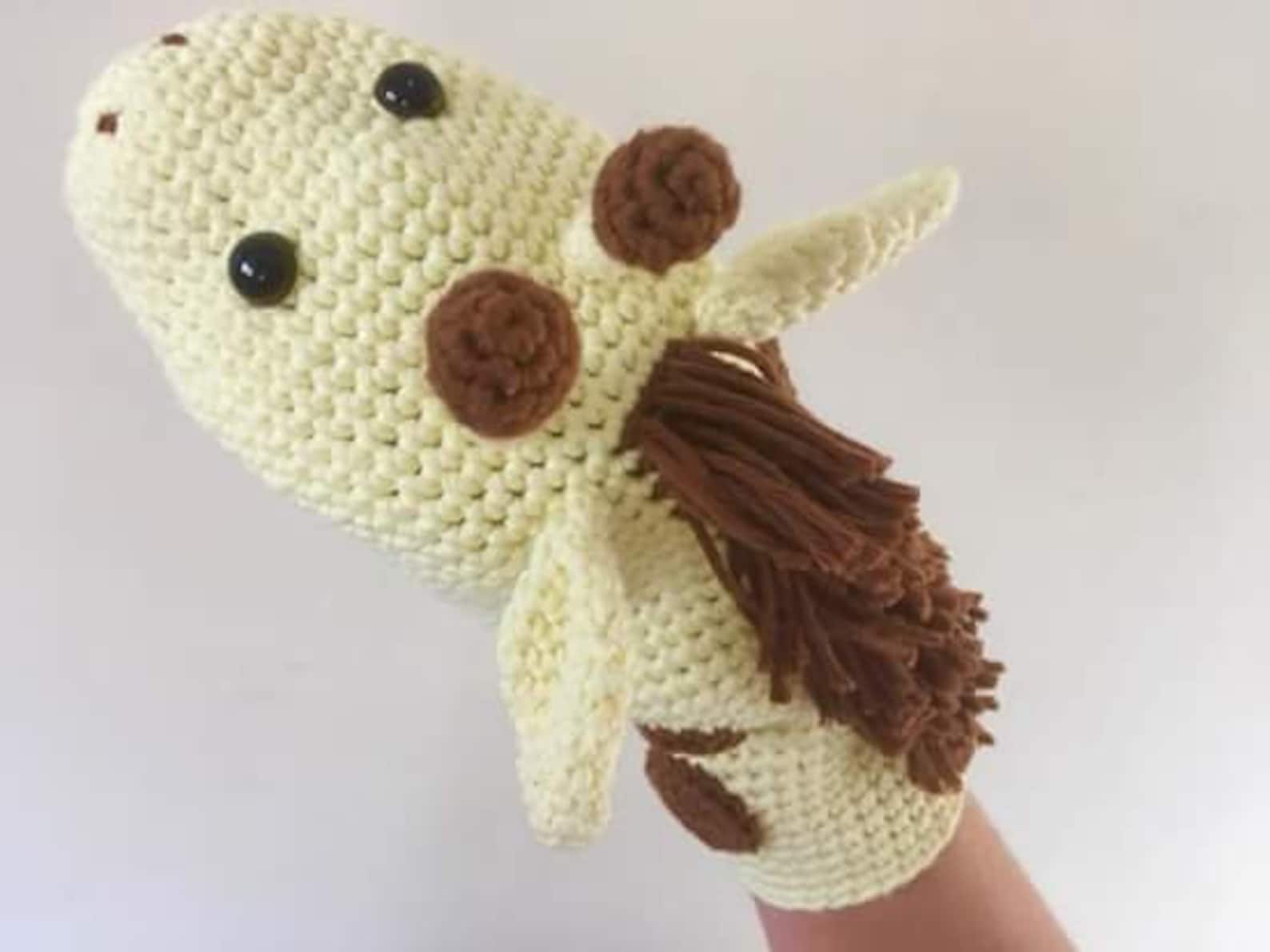 Garret the Giraffe Hand Puppet Crochet Pattern | Etsy