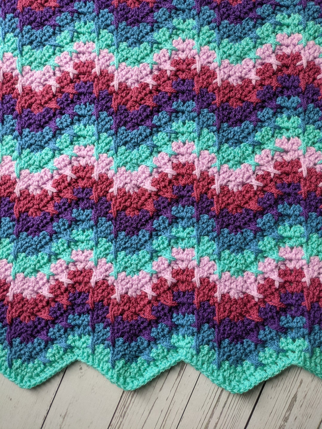 Ripple Kisses Crochet Blanket Pattern - Etsy