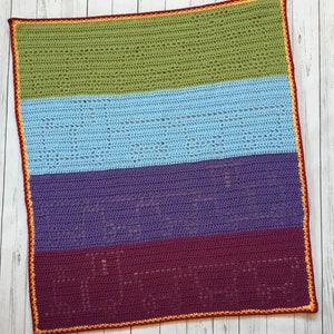 Train Filet Crochet Blanket Pattern Baby Blanket - Etsy