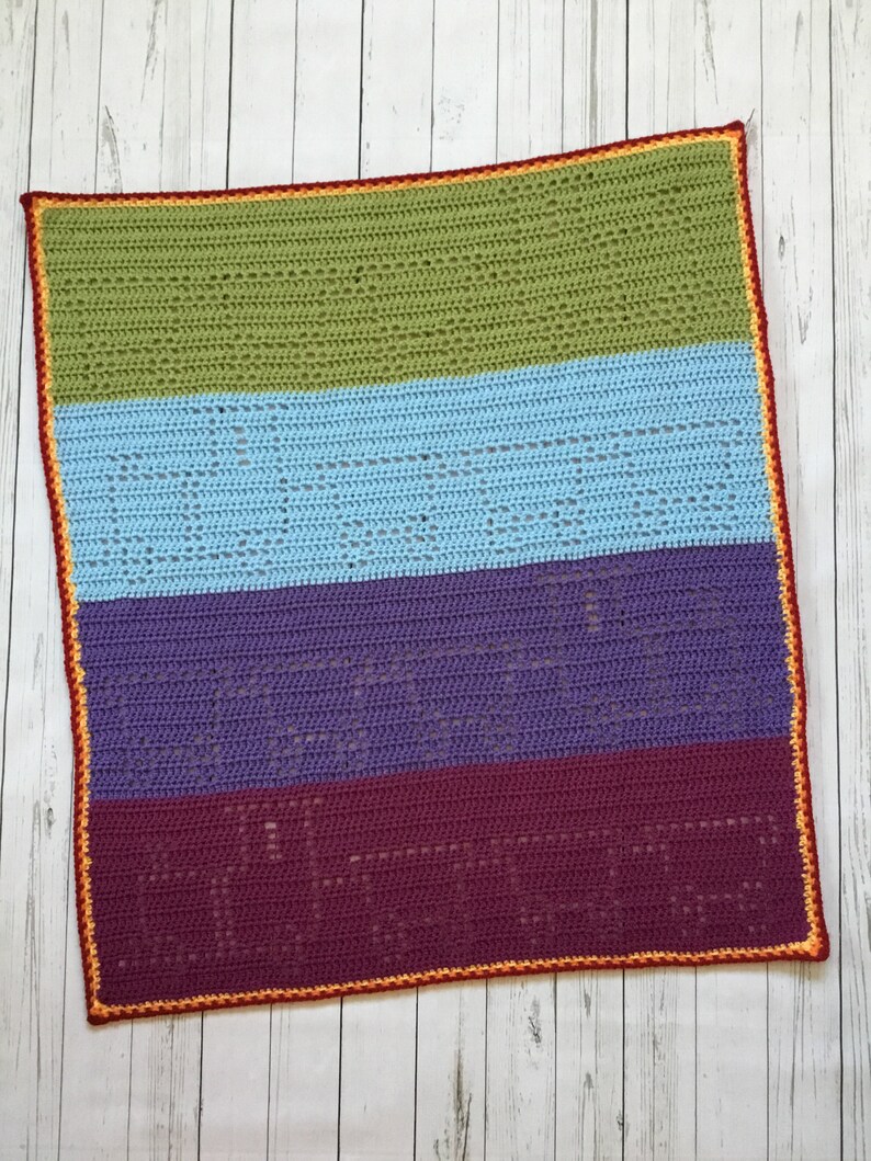 Train Filet Crochet Blanket Pattern Baby Blanket - Etsy