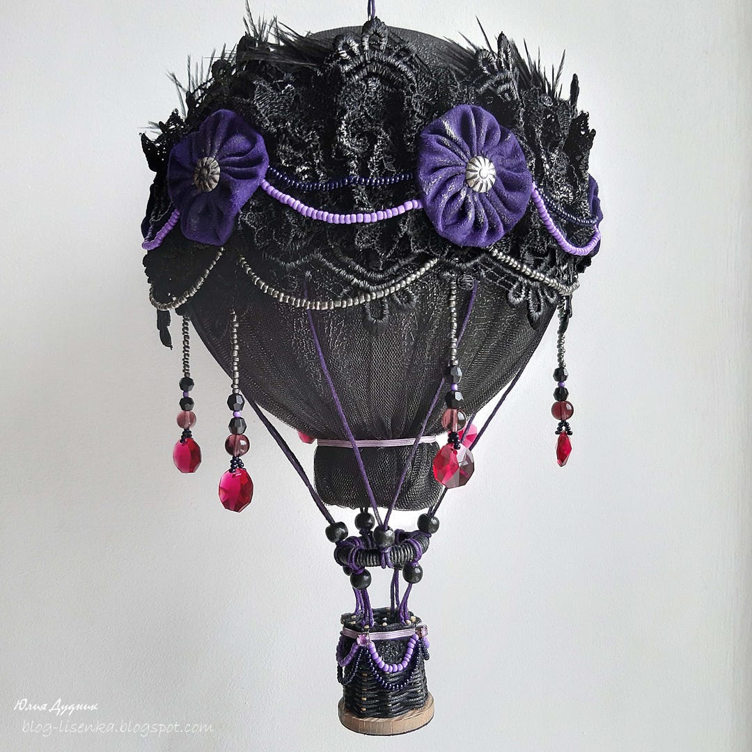 Gothic Hot Air Balloon Model, Decorative Hot Air Balloons, Textile Hot ...