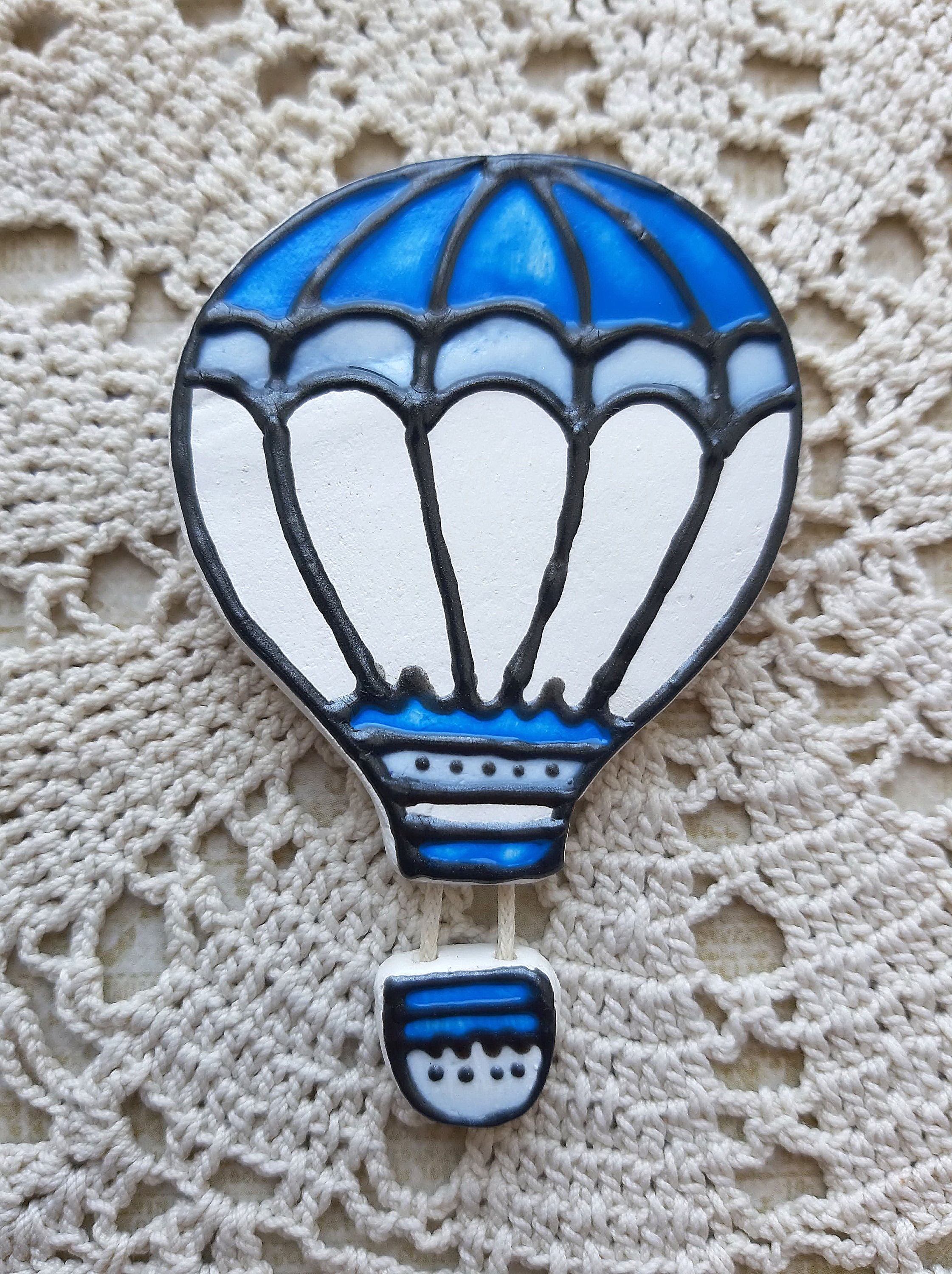 Handmade Hot Air Balloon Fridge Magnets - Set of 3: Handmade Decoration ...
