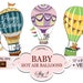Baby Balloons PNG Vector, Happy Birthday Vector, Transparent Hot Air ...