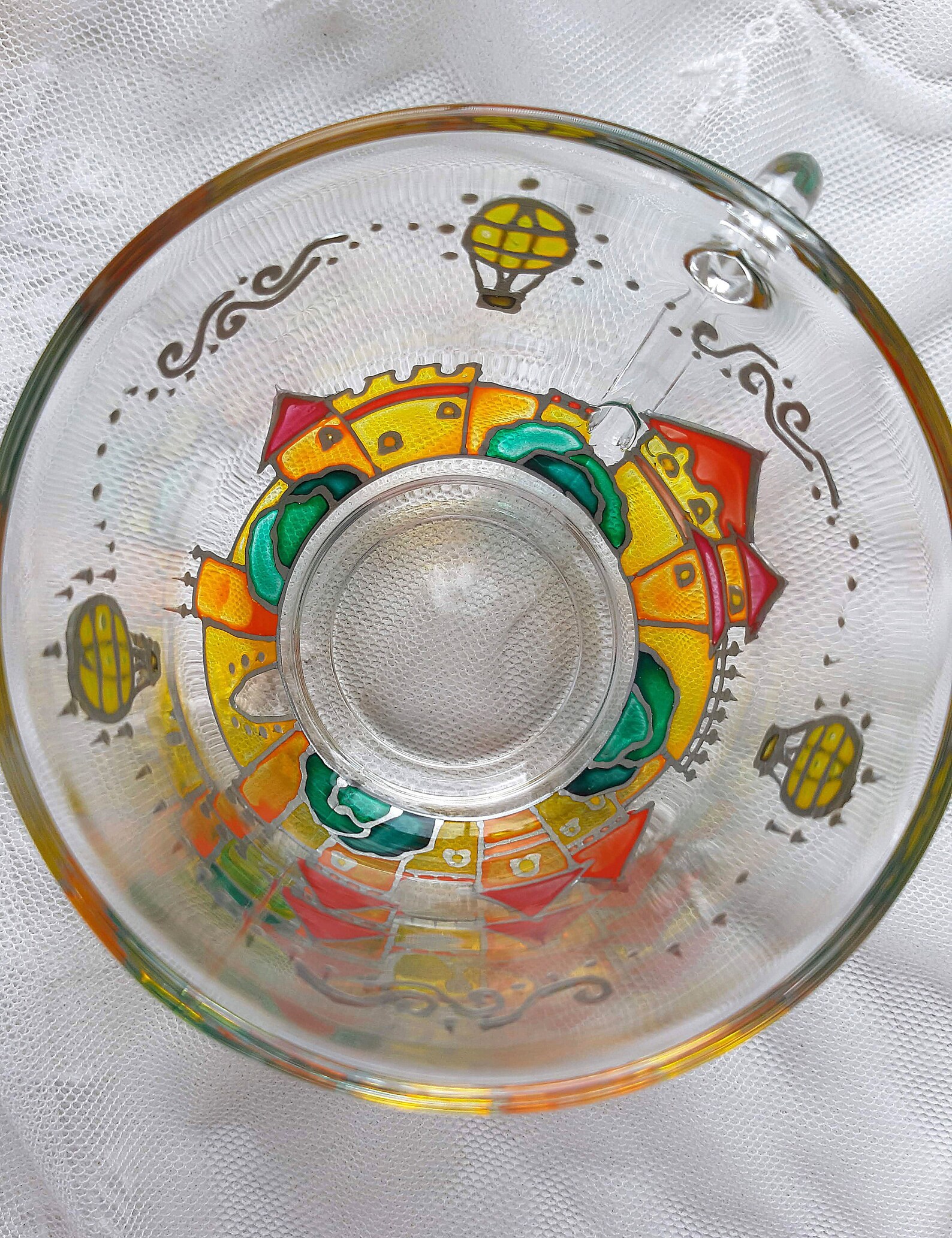 Colorful Tea Set 2 Cups With Saucers Tea Cups and Saucers - Etsy