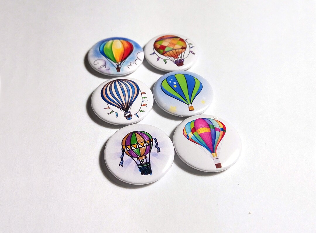 Fridge Magnet 1", Hot Air Balloons Refrigerator Magnet Set 6, Fridge ...