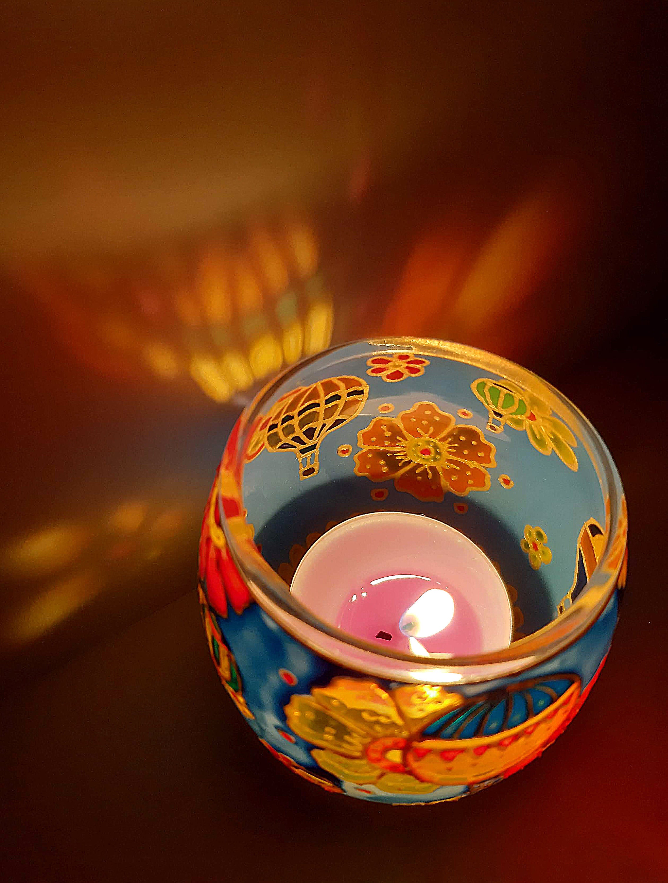 Hot Air Balloon Candlestick, Candle Holder, Glass Candle Holder ...