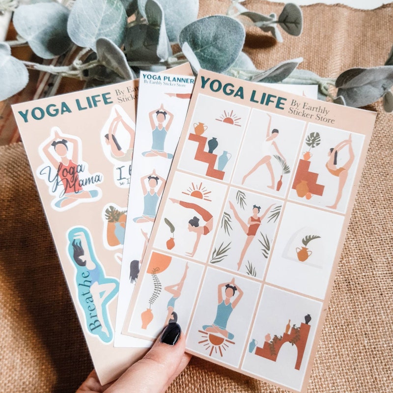 Yoga Stickers - Etsy