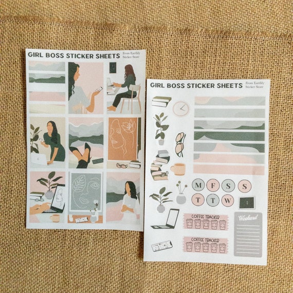 Stickers Journal Stickers Boss Babe Diary Stickers GIRL BOSS Vertical ...
