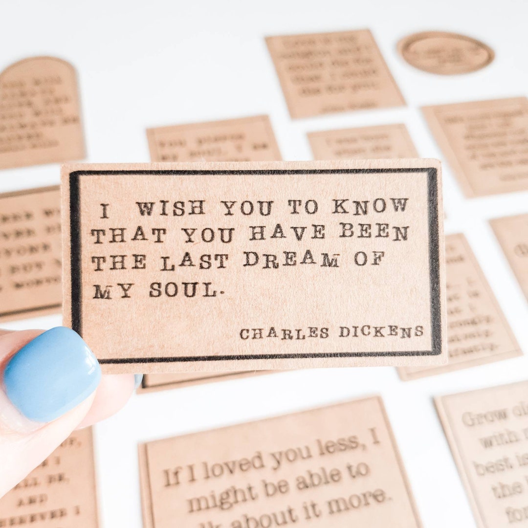 Love Quotes Sticker Set, Book Quotes About Love, Classic Book Love ...