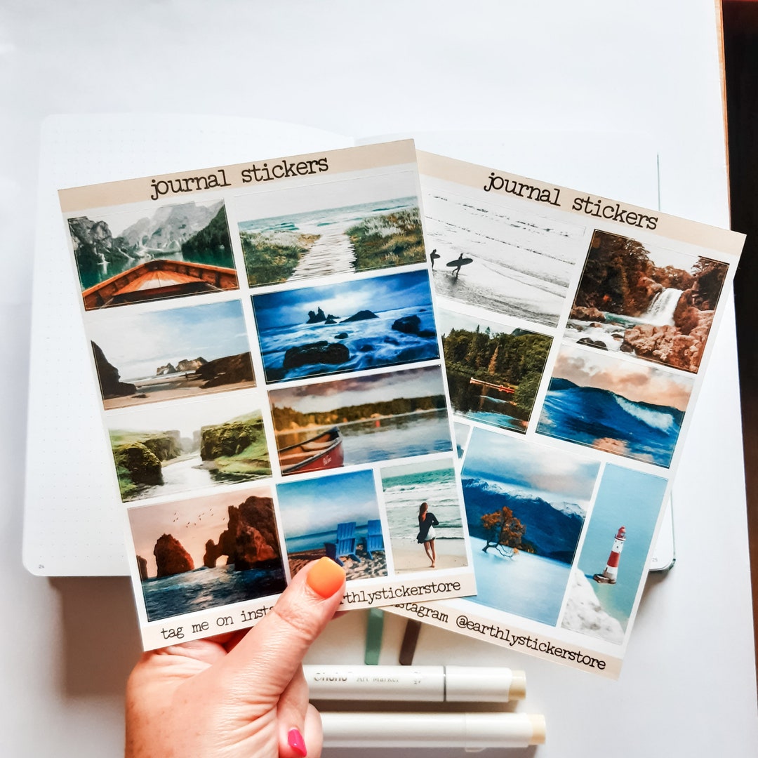 Beach Sticker Set for Journal Ocean Sea Wave Water Nature - Etsy