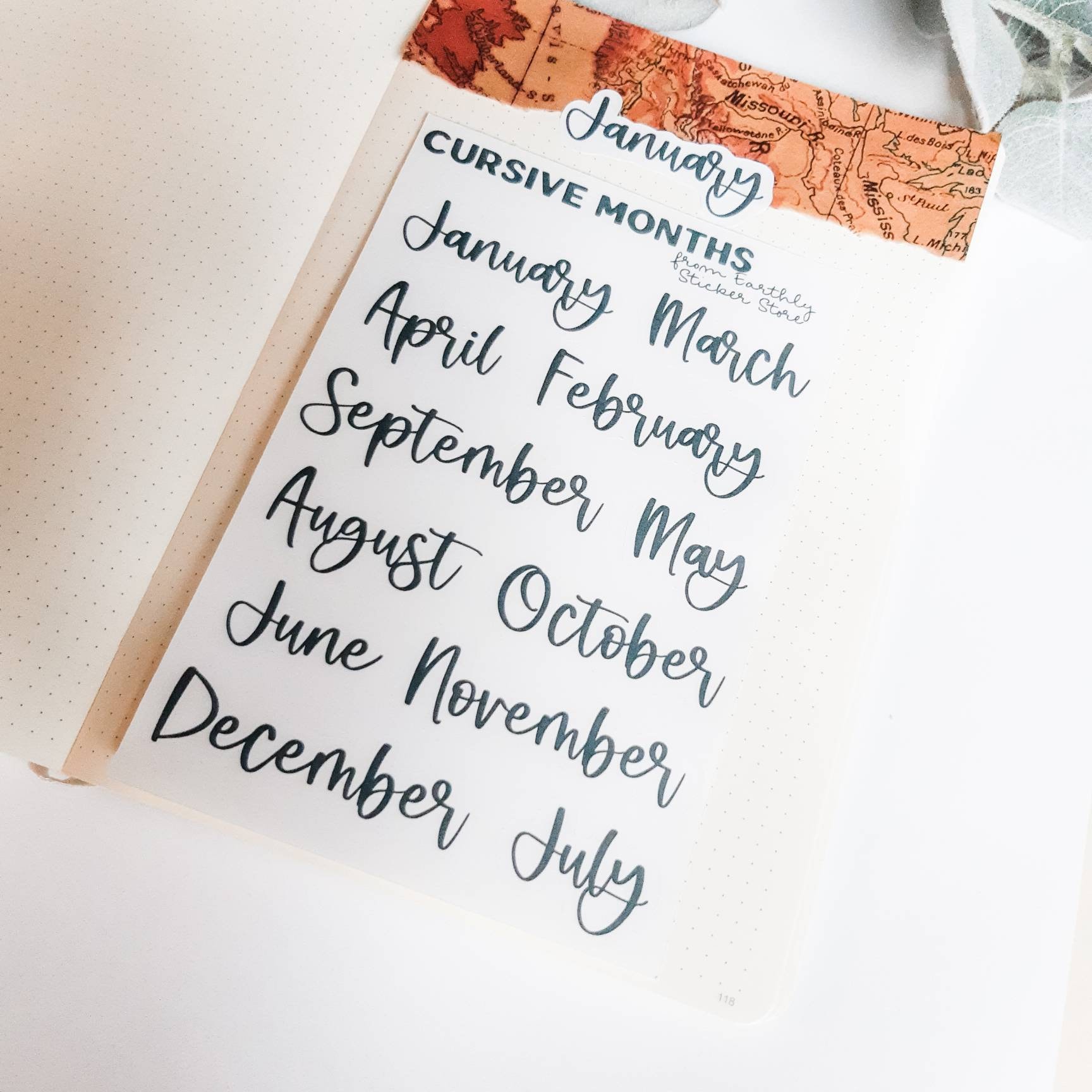 Months of the Year Planner Stickers Large Cursive Months - Etsy UK