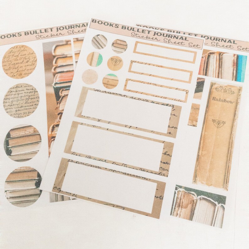 Vintage Book Stickers Bullet Journal Book Stickers Vintage - Etsy UK