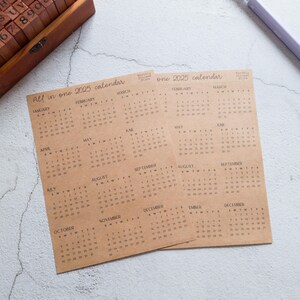 2025 Monthly Calendar Sticker Compact & Convenient All-in-one Sheet ...