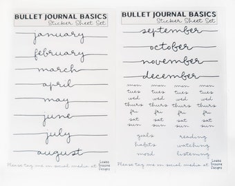 Bullet Journal Stickers - Etsy Ireland
