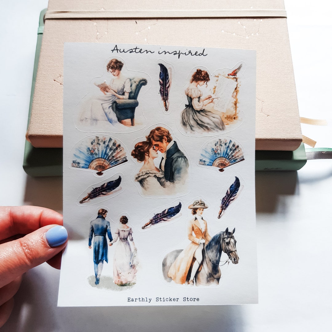 Jane Austen Stickers, Bujo Sticker Set for Journal, Book Lover Sticker ...