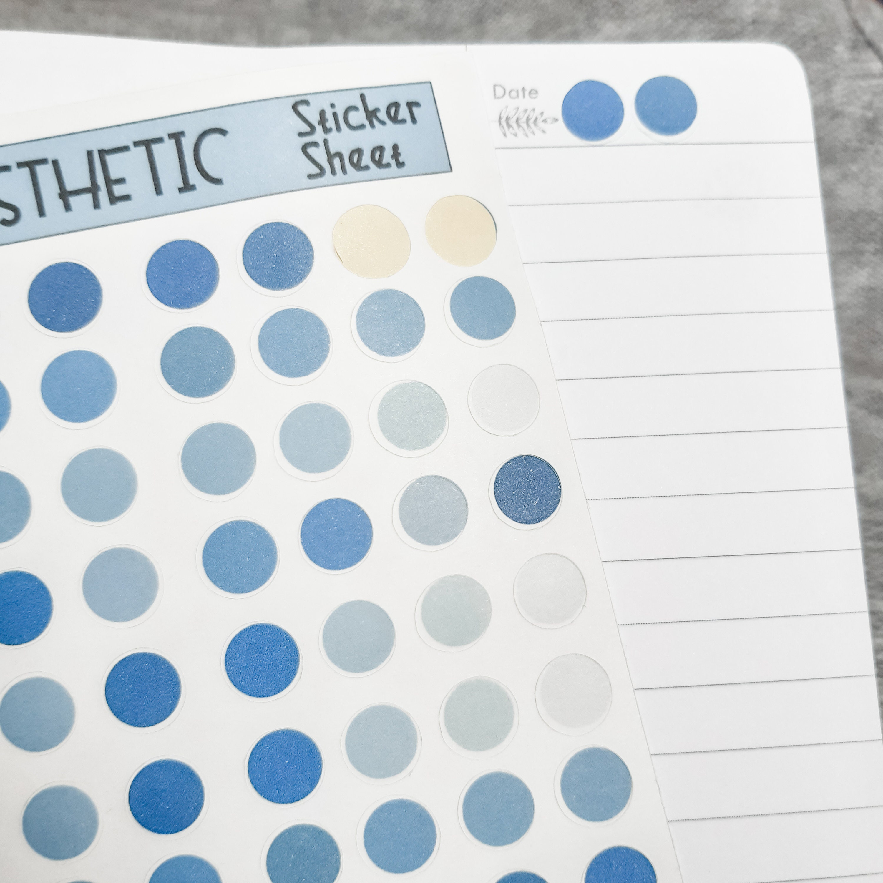 Blue Planner Stickers Blue Dot Bullet Journal Stickers Blue | Etsy