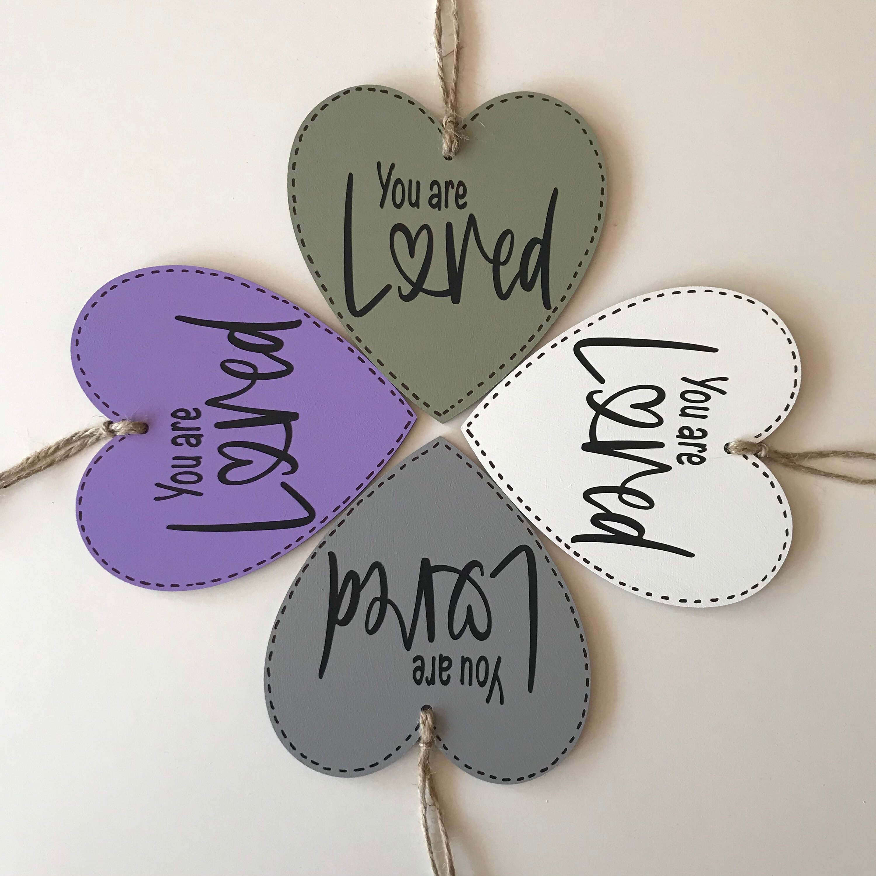 Hanging Hearts / Scripture Hearts / Encourage / Gift / Home Decor ...