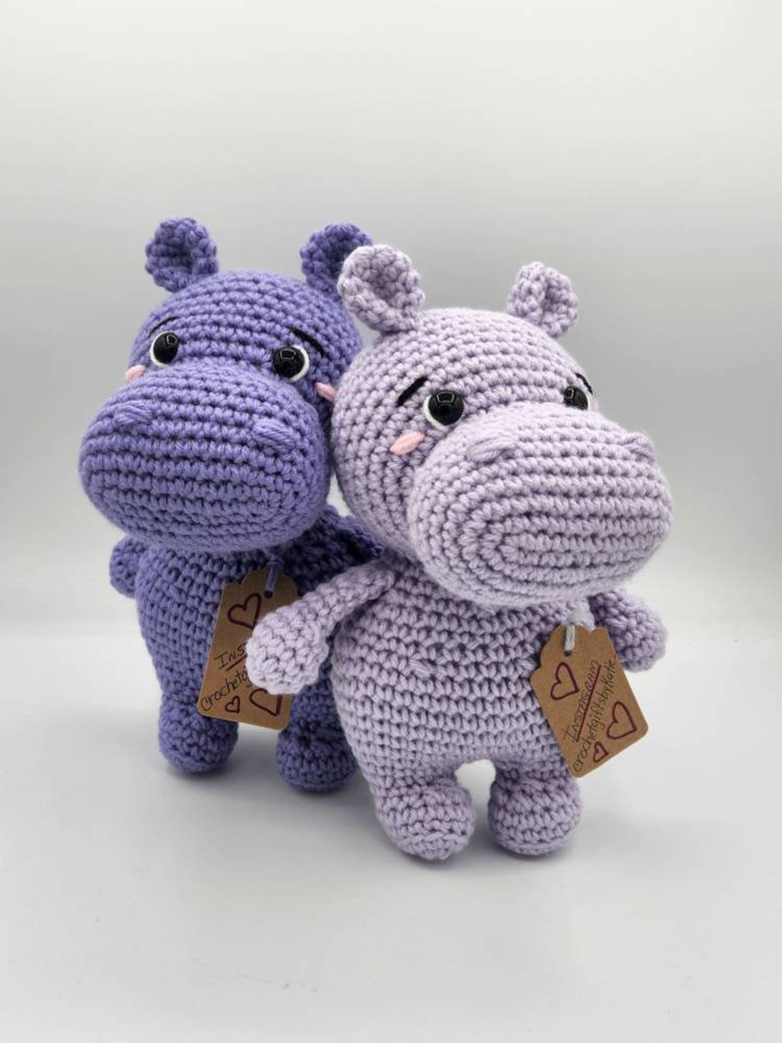 Crochet Hippo: Handmade Stuffed Animal Plush Toy - Etsy