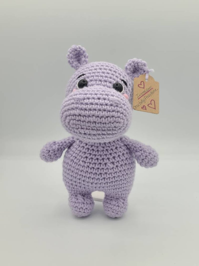 Crochet Hippo: Handmade Stuffed Animal Plush Toy - Etsy
