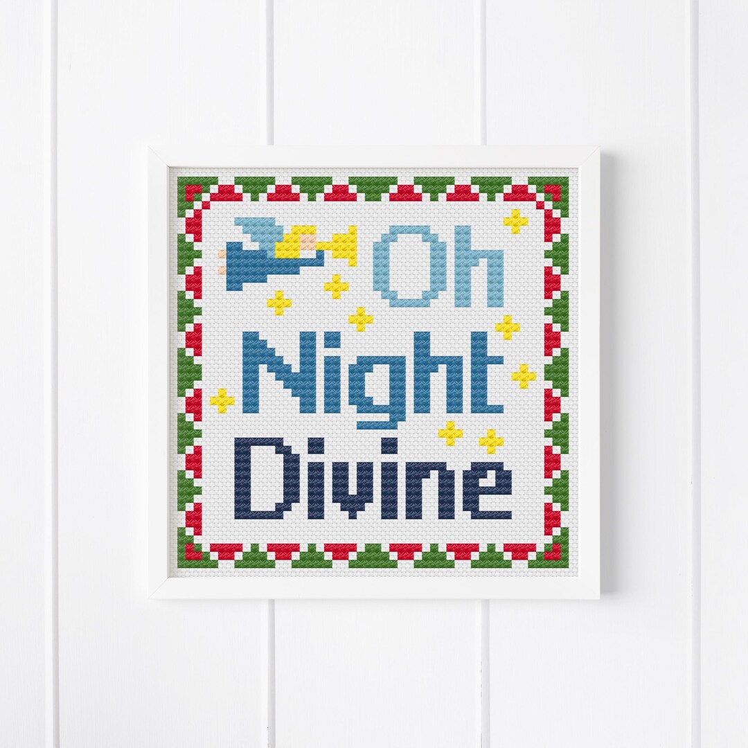 Oh Night Divine - Cross Stitch Chart Pattern PDF Instant Download - Etsy