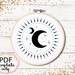 Embroidery Moon PDF Pattern Template ONLY Hand Embroidery Pattern ...