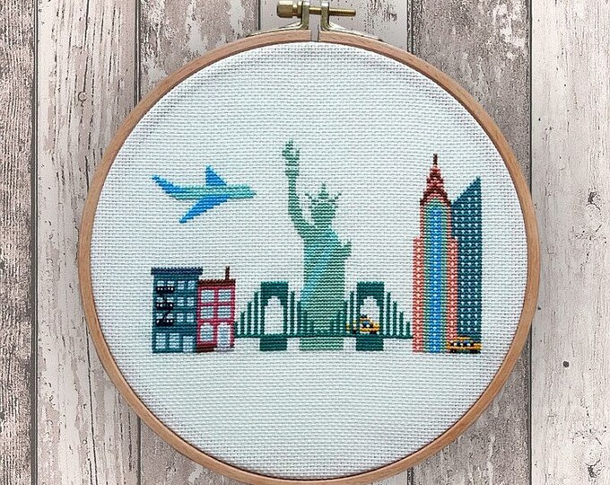 City Cross Stitch Pattern PDF, Modern Cross Stitch, Cross Stitch Chart ...