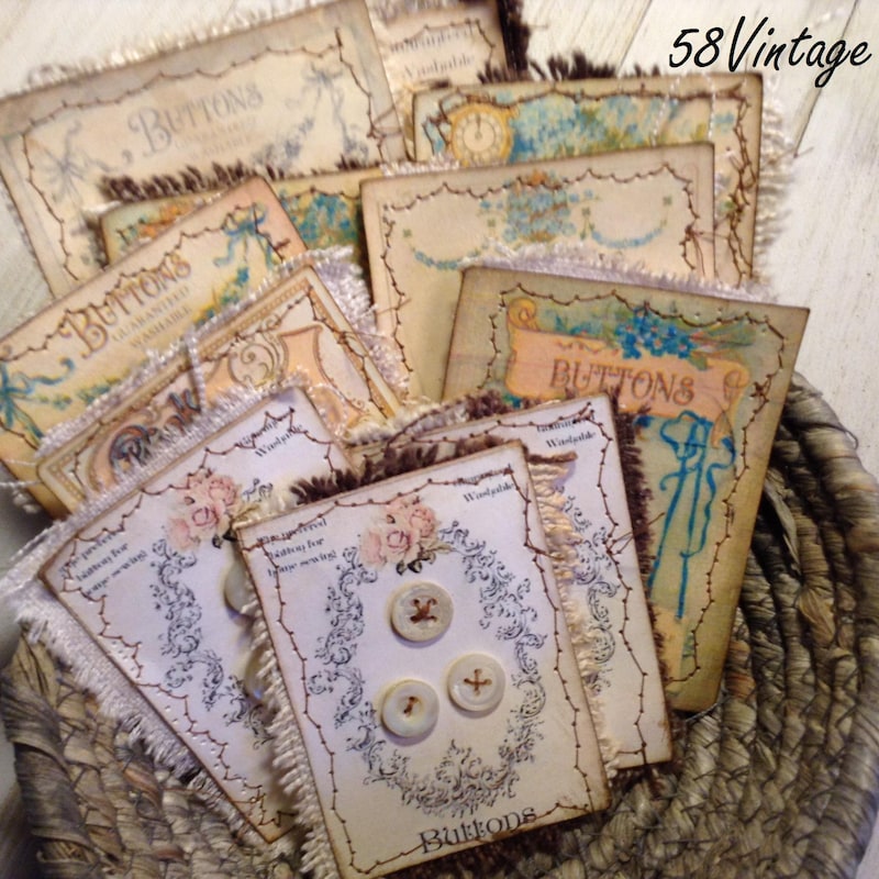 Button Cards - Etsy