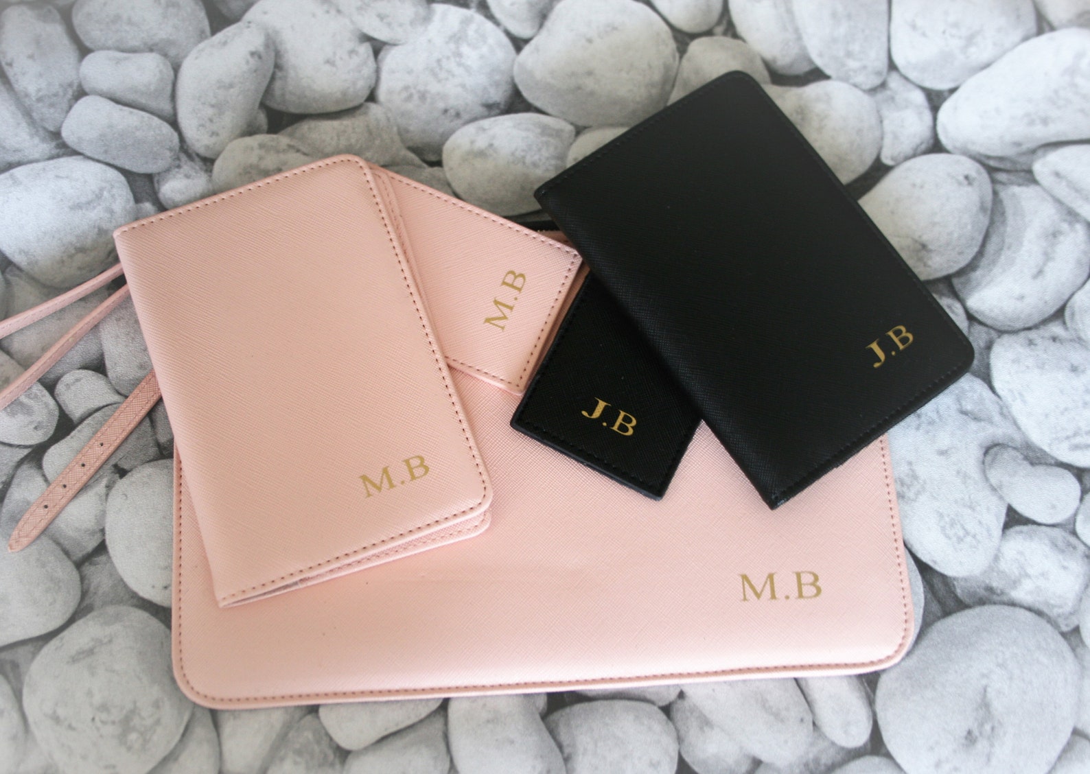 Personalised Initial Luggage Set Passport Holder, Luggage Tag and Pouch ...