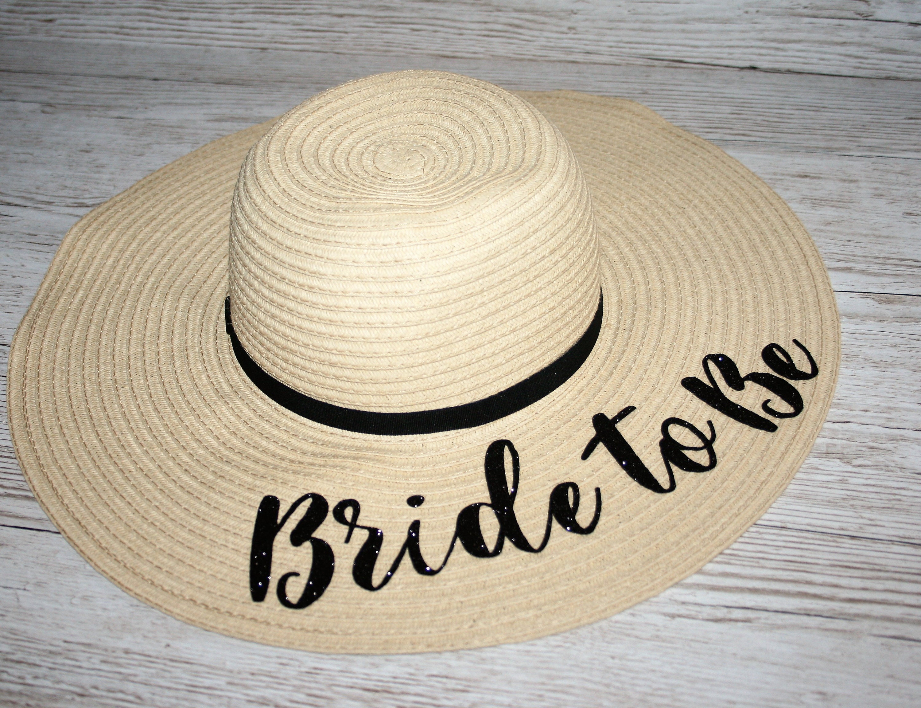 Personalised Sun Hat Wedding Bride Bridesmaid Honeymoon Hen Party Gift ...