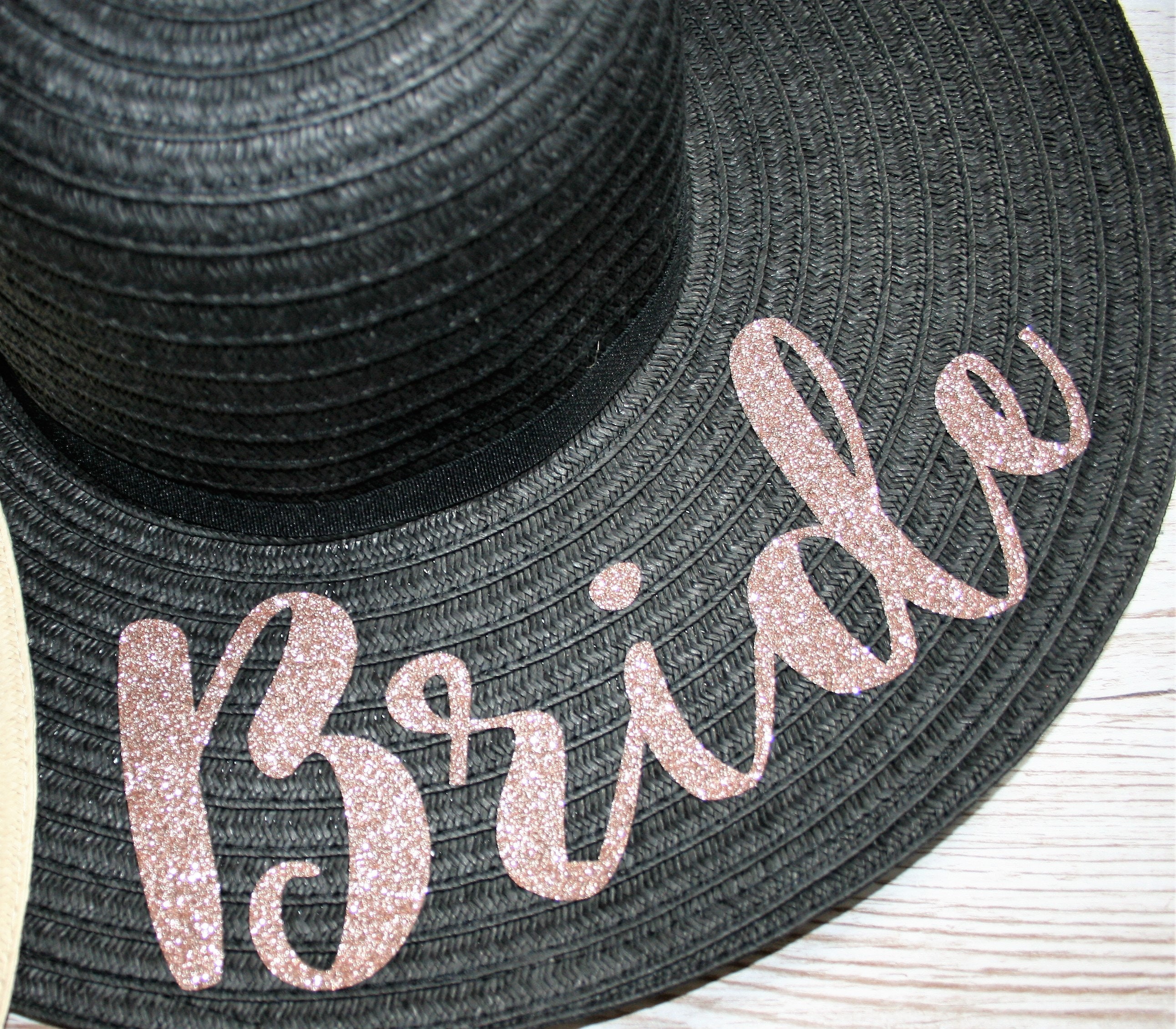 Personalised Sun Hat Wedding Bride Bridesmaid Honeymoon Hen Party Gift ...