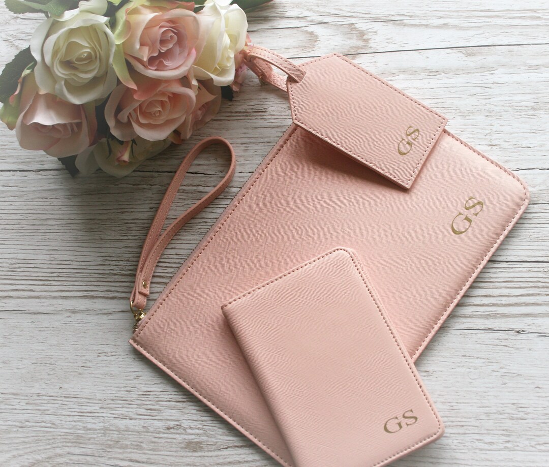 Personalised Initial Luggage Set Passport Holder, Luggage Tag and Pouch ...