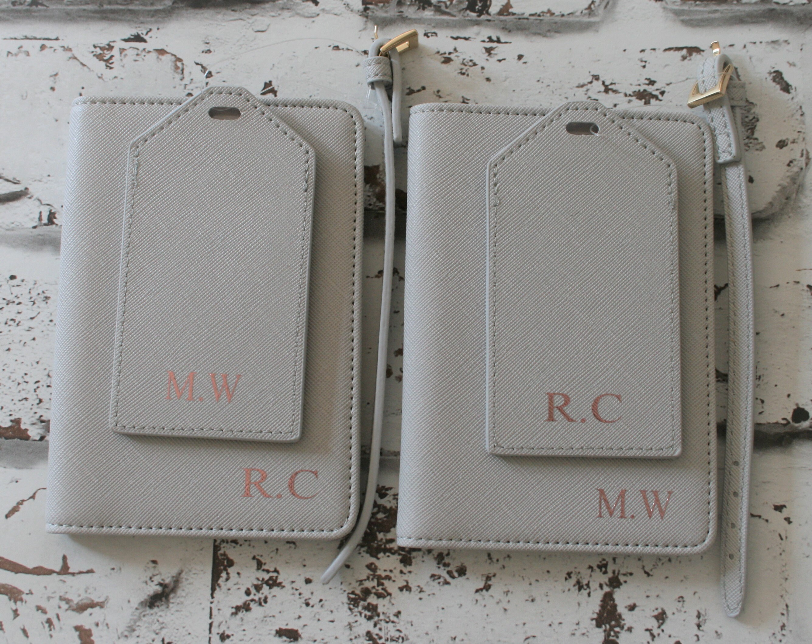 Personalised Initial Luggage Set Passport Holder, Luggage Tag and Pouch ...