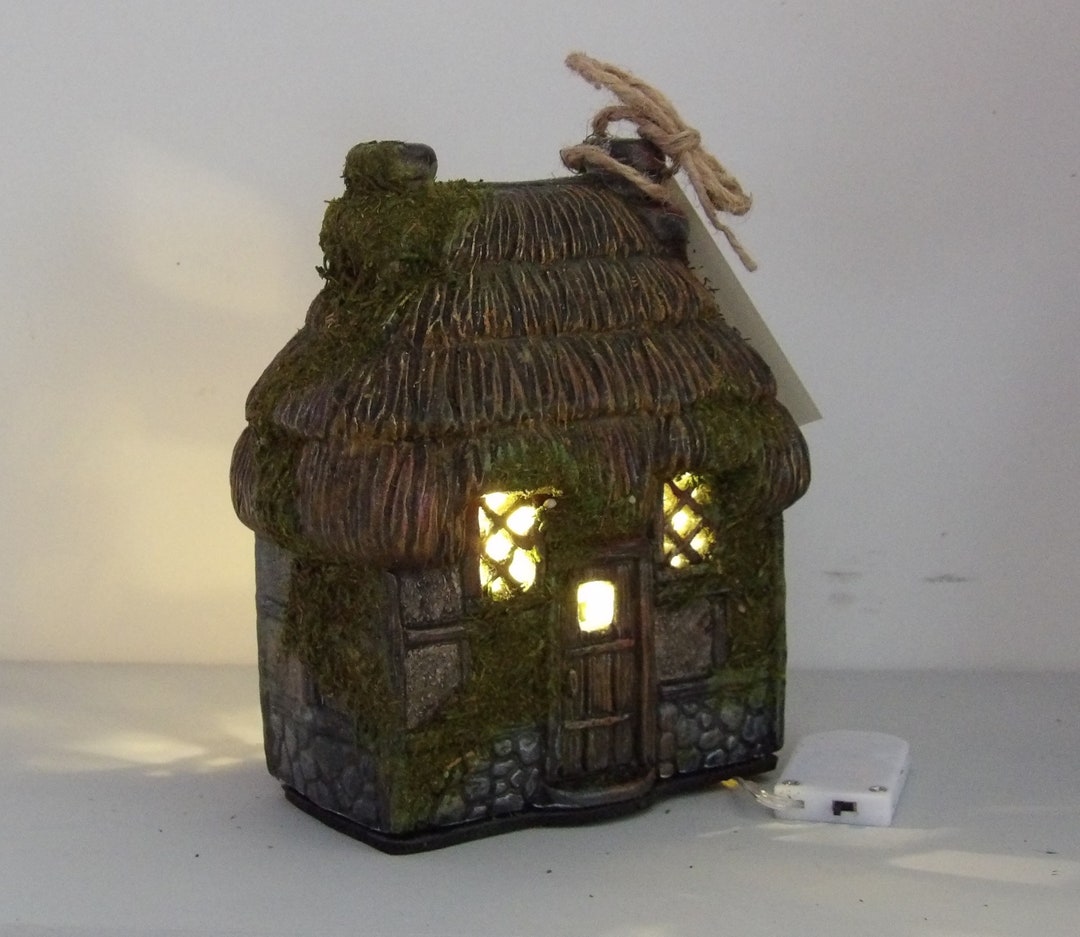 Little Straw Top Cottage Incense Burn Lights Up - Etsy