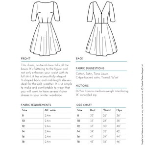 PDF Simple Sew Skater Dress Sewing Pattern UK 8-20 - Etsy