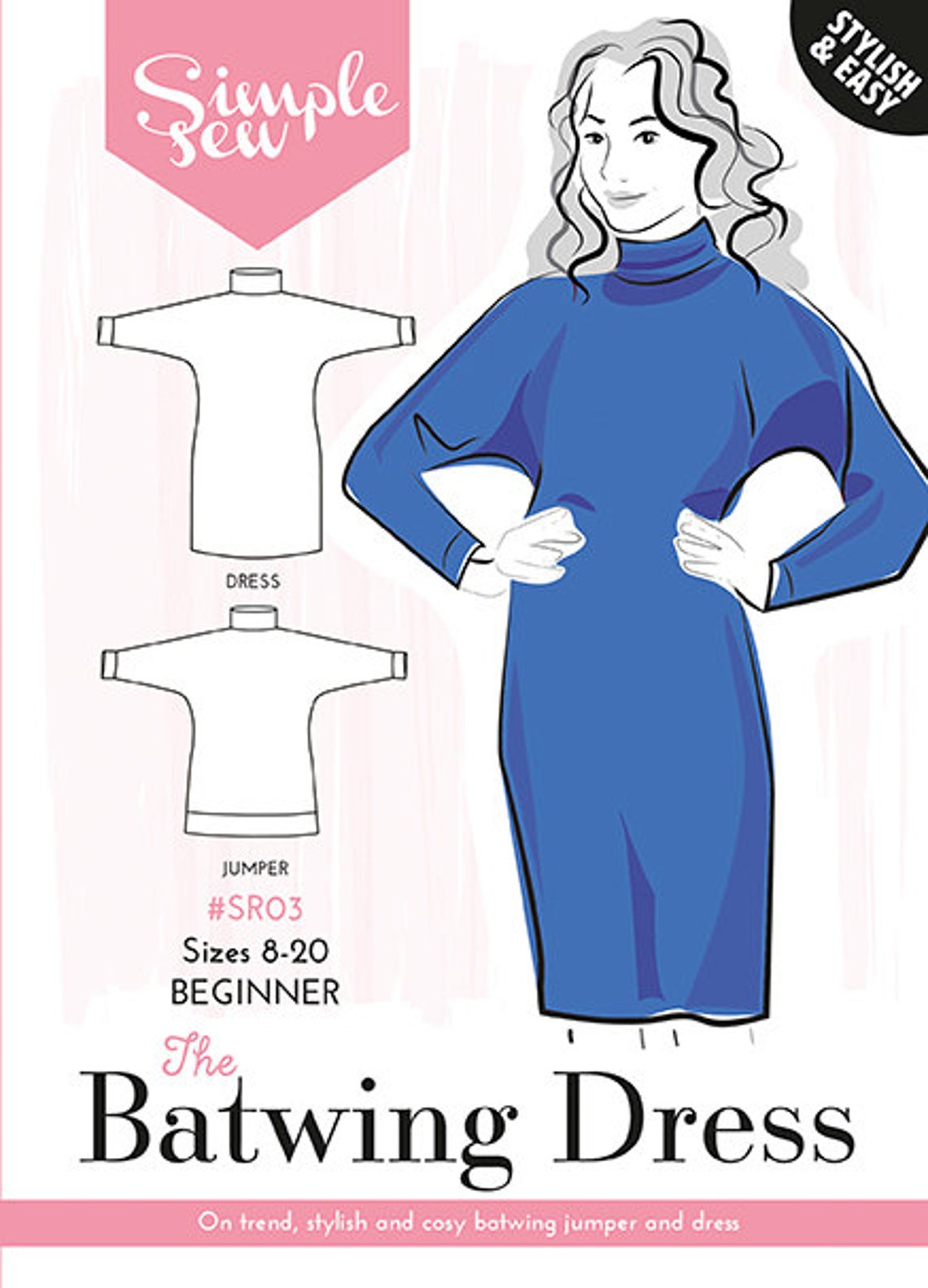 PDF Simple Sew Batwing Dress and Jumper Sewing Pattern capsule ...