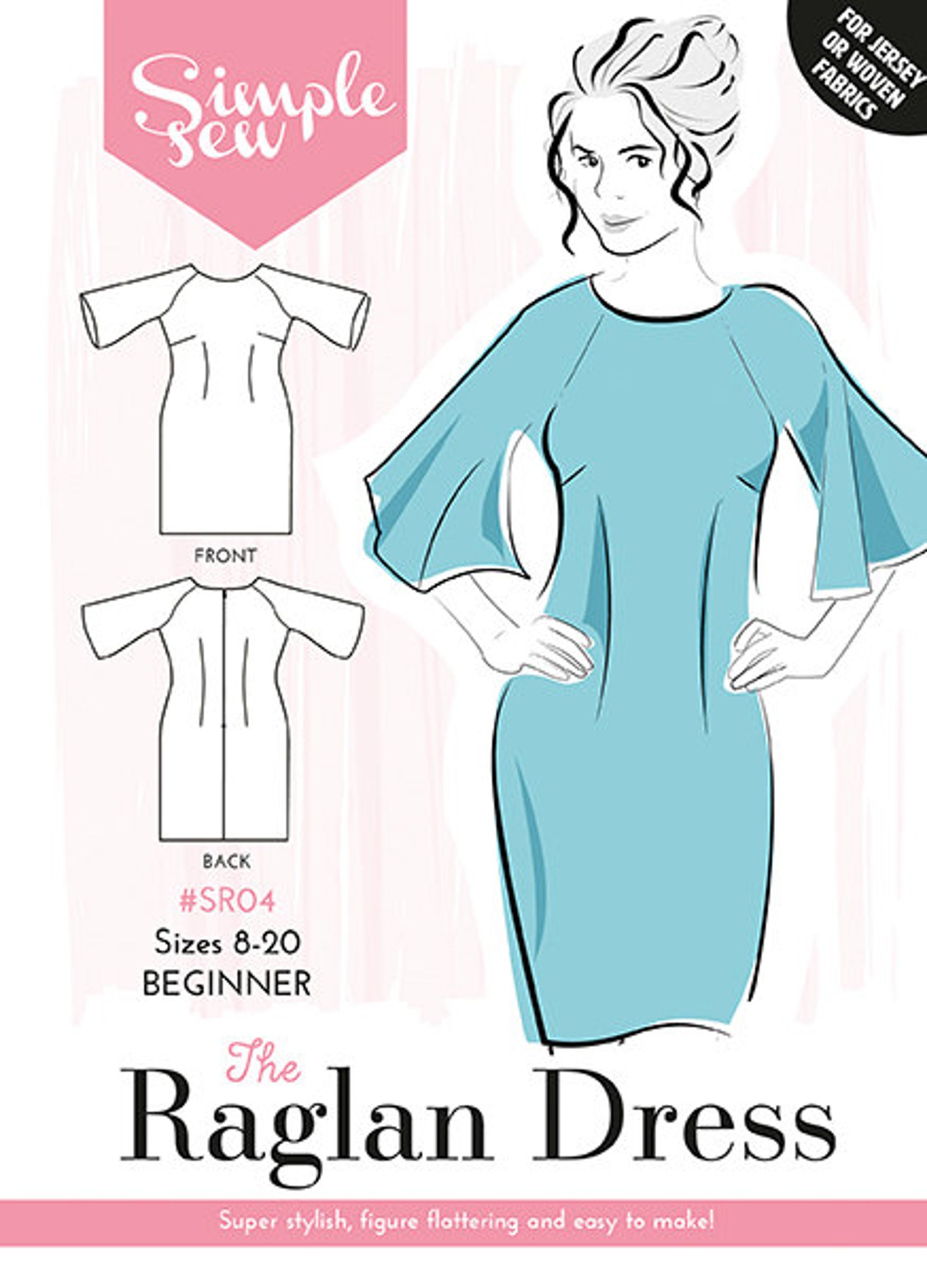Simple Sew Raglan Dress Sewing Pattern capsule Collection UK 8-20 - Etsy