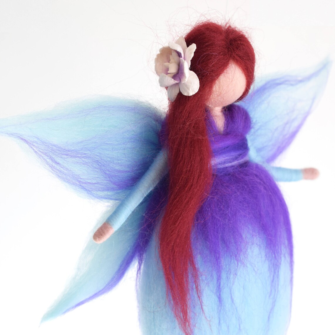 Waldorf Fairy Purple Steiner Fairy Wool Fairy Needle Felt - Etsy