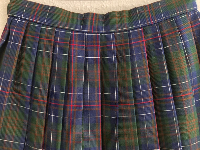 School Uniform Checkered Skirt in Dark Green From Japan - Etsy