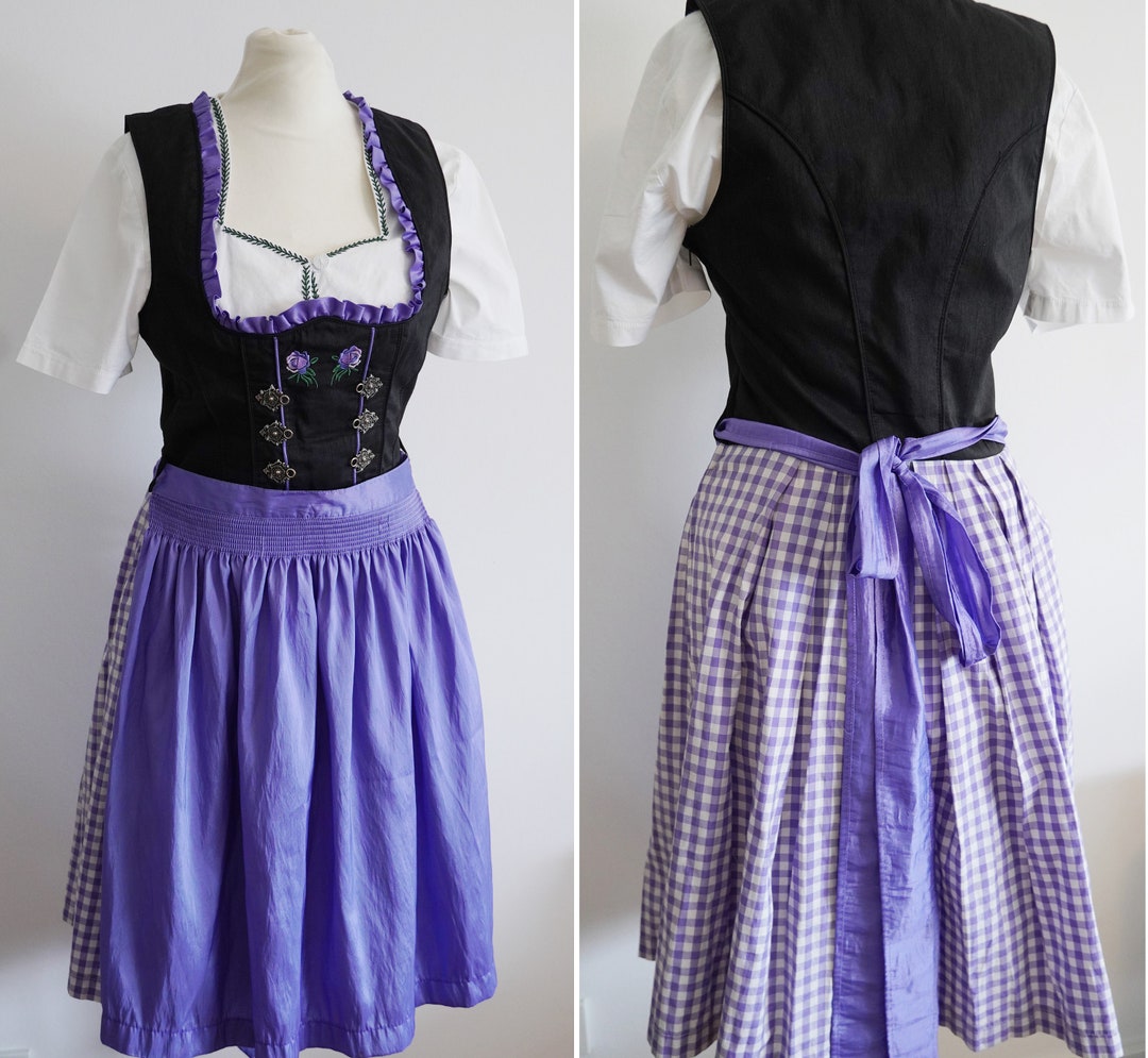 SET/ Tramontana Dirndl Traditional Dress in Black-violet SIZE S - Etsy