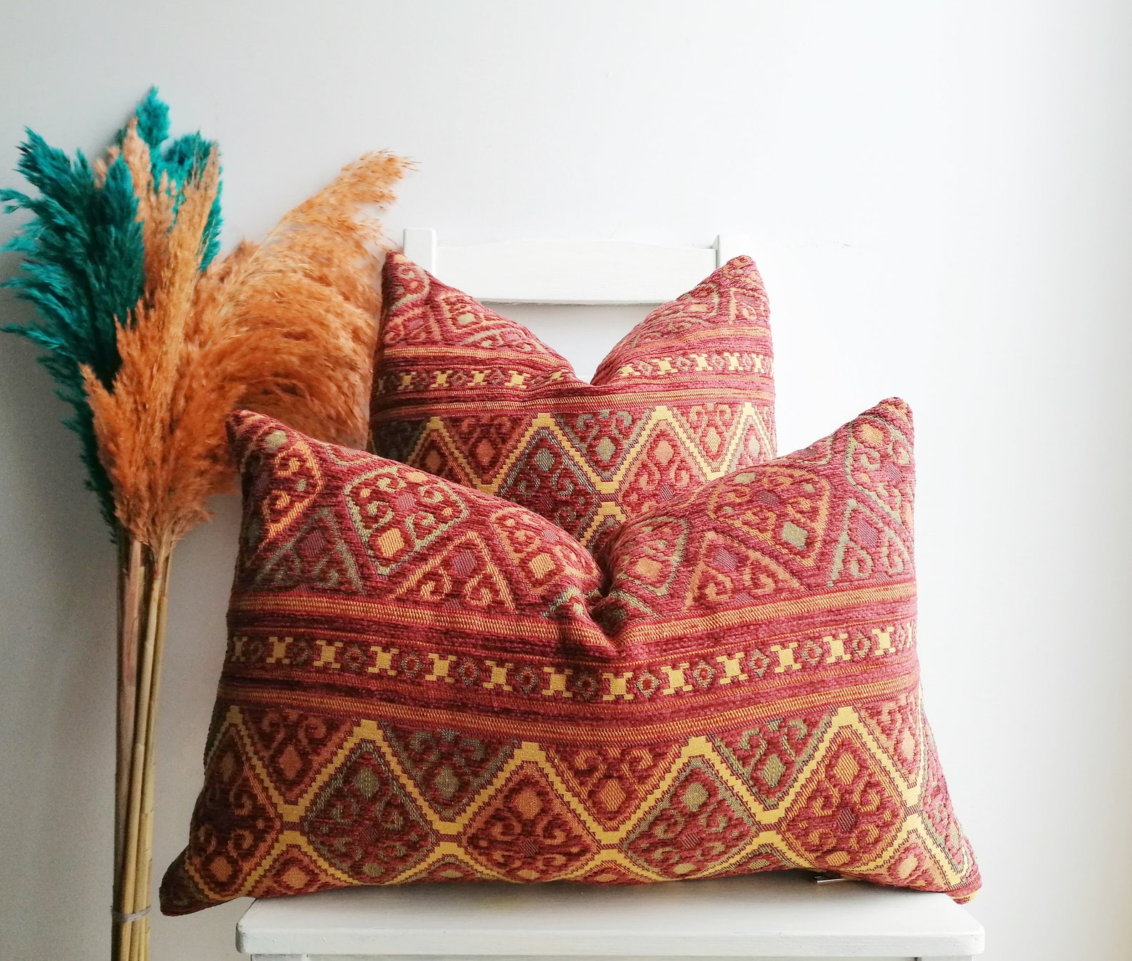 Rust Red Turkish Kilim Pillow Lumbar Pillow Cover 16x24 - Etsy