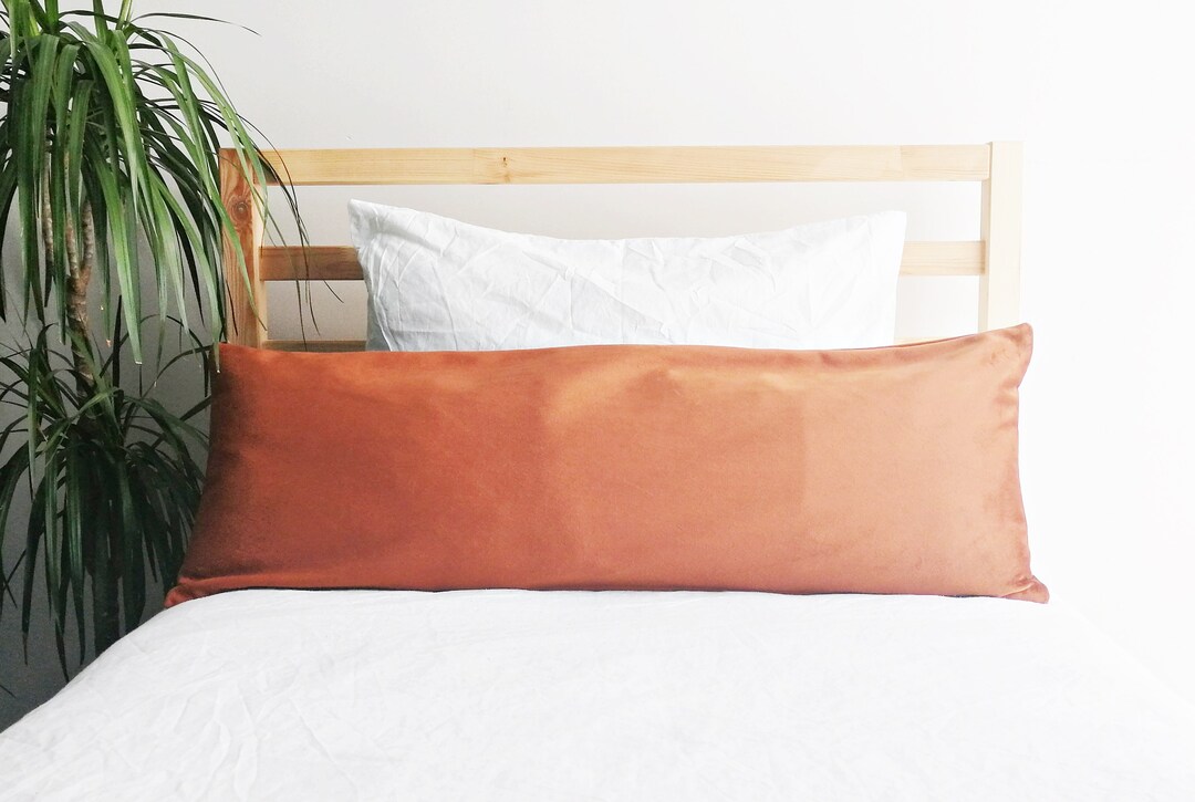 Bronze Rust Orange Pillow Cover Lumbar Pillow Cover 12x36 Luxury Velvet ...