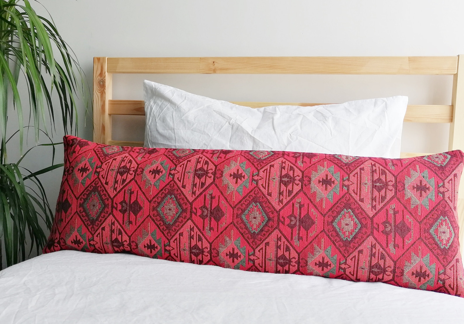 20x54 Body Pillow Cover Red Long Lumbar Pillow Turkish Lumbar Pillow ...