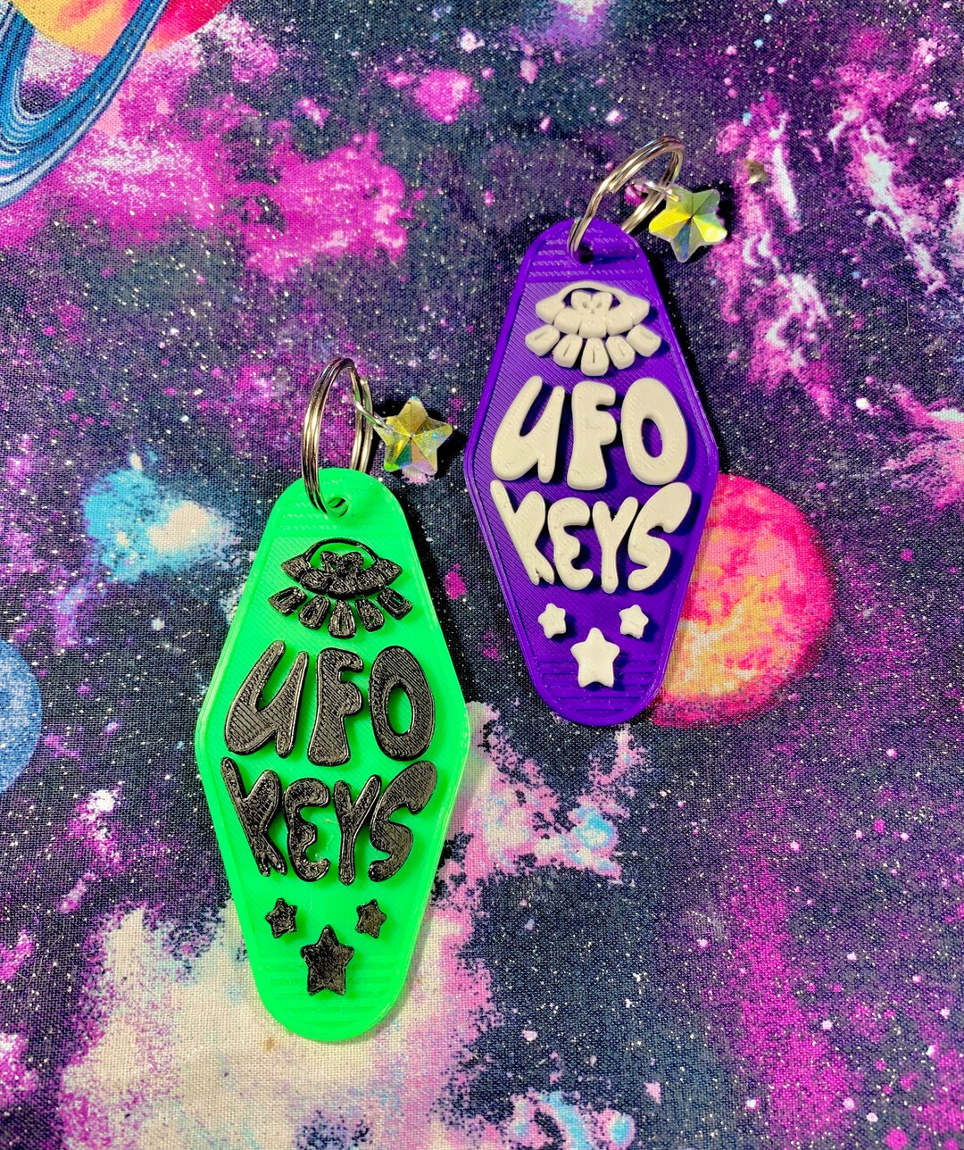 UFO Keys Retro 3D Printed Keychain - Etsy