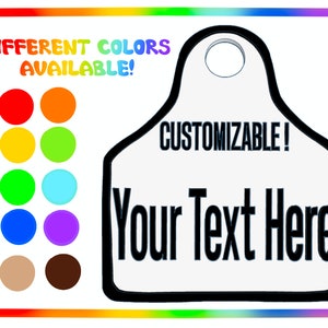 Customizable 3D Printed Eartag - Etsy