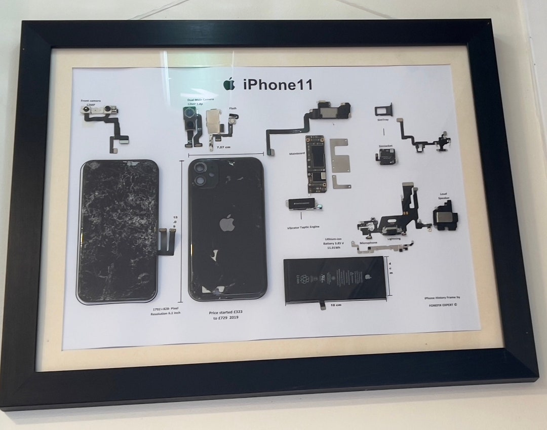 IPhone Framed Wall Art | Disassembled iPhone | iPhone Teardown Art ...