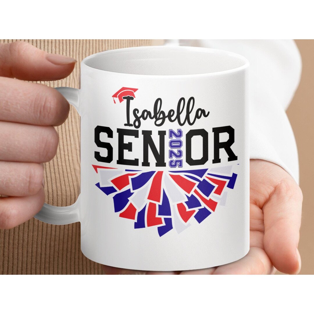 Cheerleader Senior Class of 2025 Mug, High School Coffee Mug, College ...